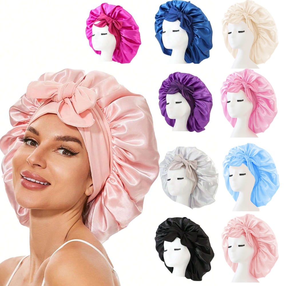 XXL SATIN BONNET WITH LONG STRAP – HEAD AND EXTRA